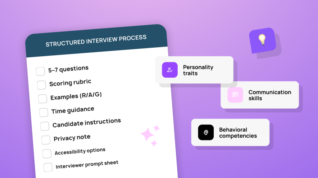 AI structured interview: consistency and experience | Sapia.ai
